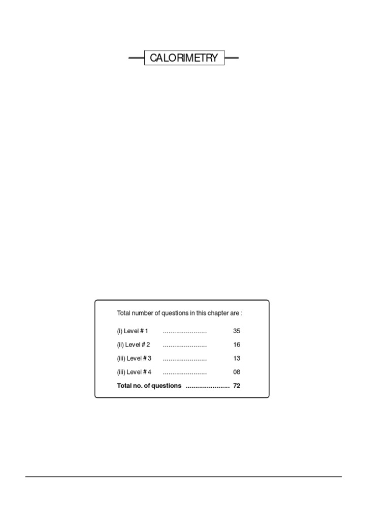 4. Calorimetry (Exercises) Module-3 | PDF