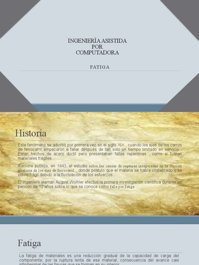 Fatiga de Materiales y Fracturas Repentinas | PDF | Fatiga (material ...