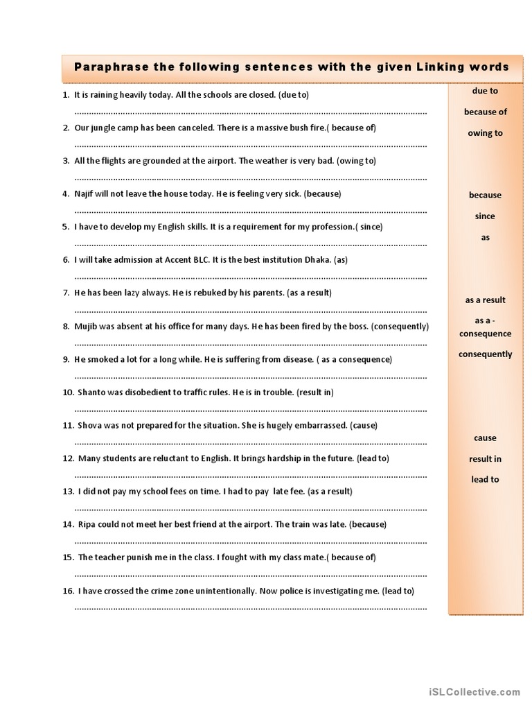 Linking Words Practice +keys PDF | PDF