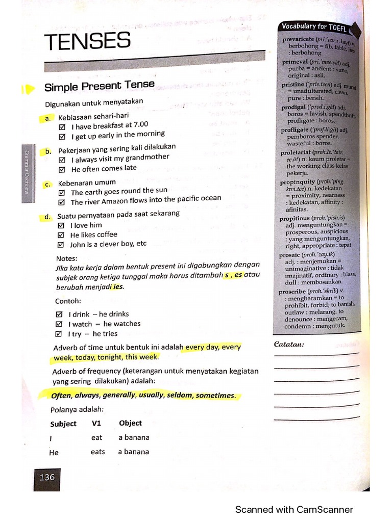 Tenses Toefl | PDF