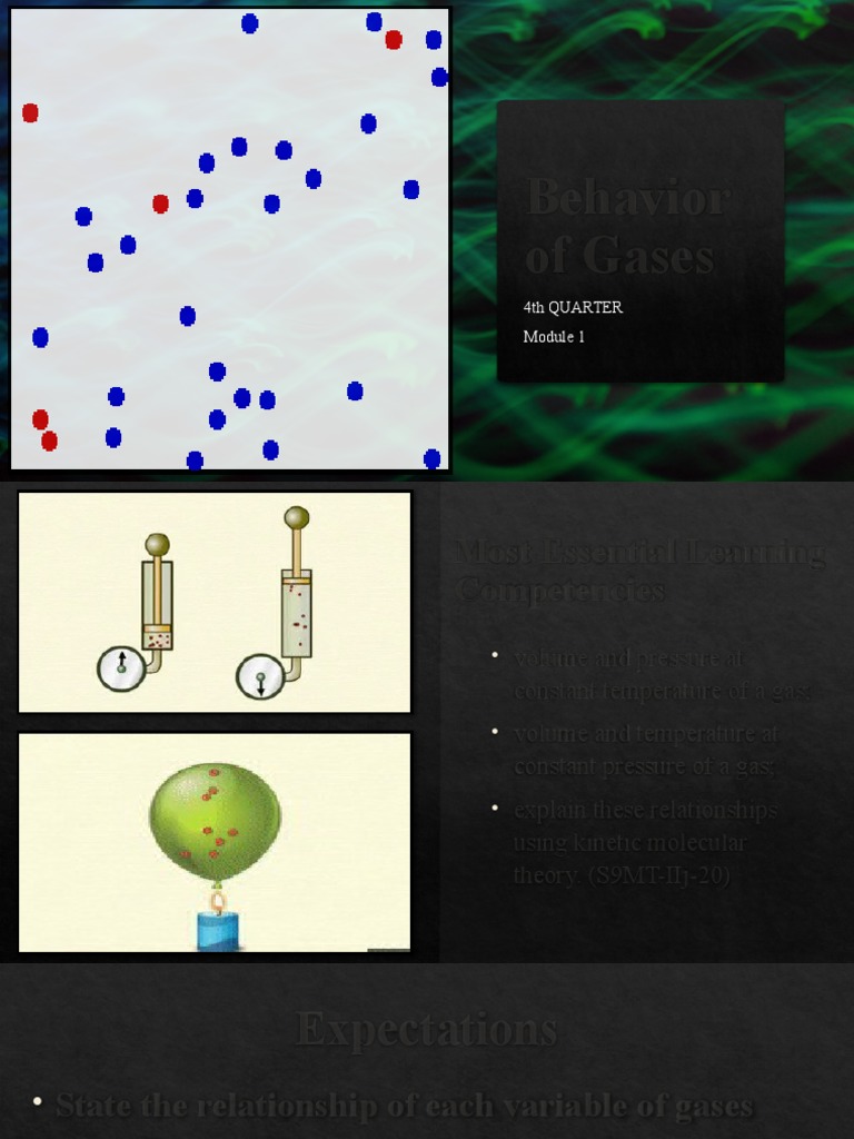 Behavior of Gases Module 1 | PDF | Gases | Molecules