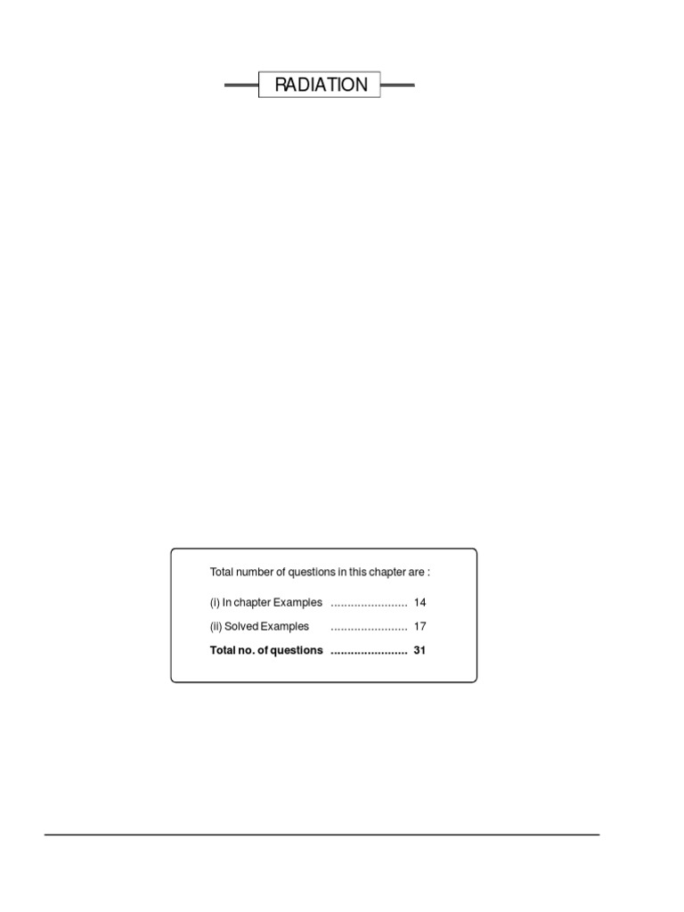 Radiation (Theory) .PDF Module-3 | PDF
