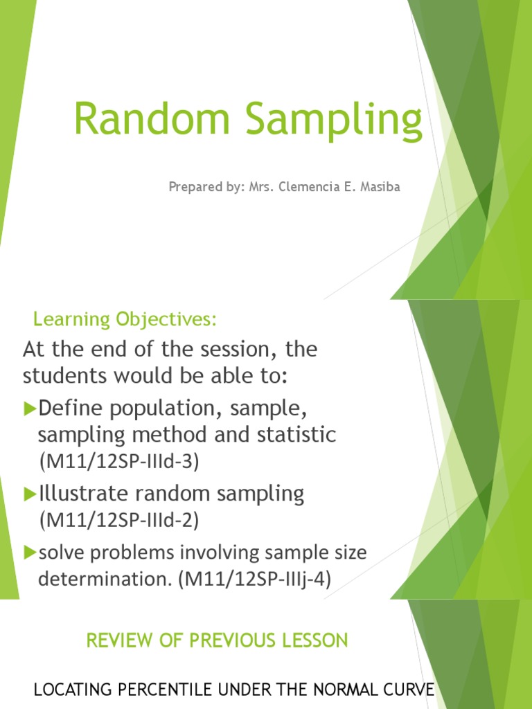 Lesson-Random-Sampling - v1 PDF | PDF