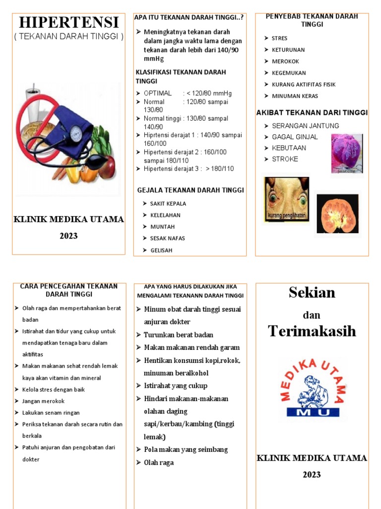 LEAFLET Hipertensi | PDF