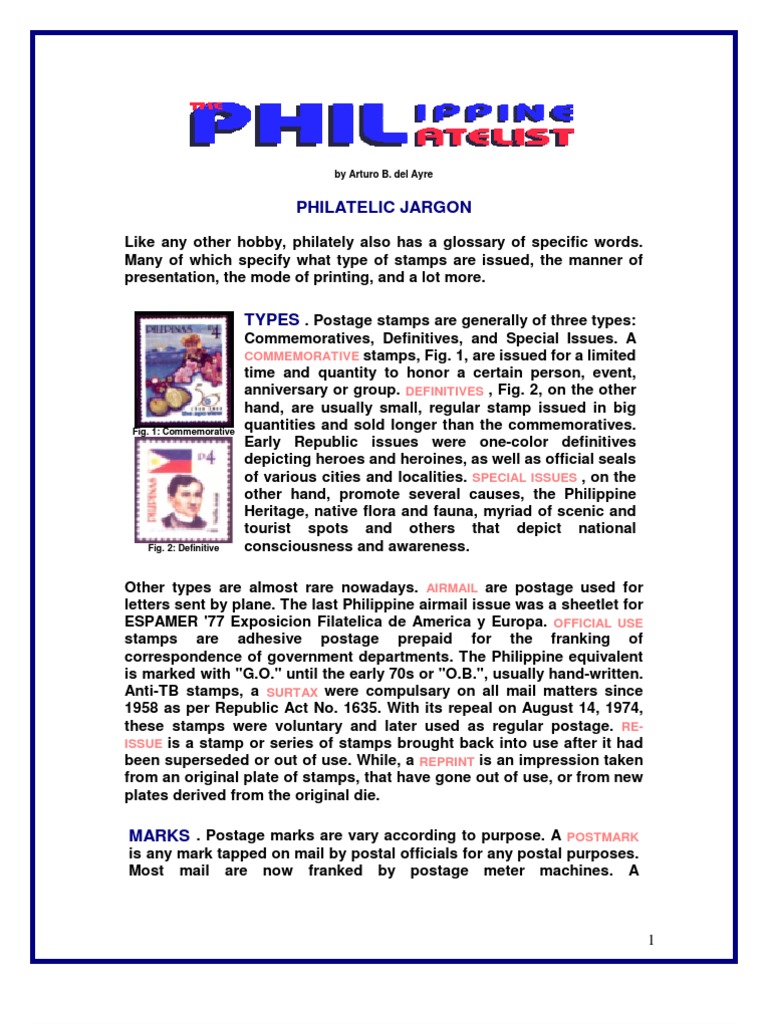 The Philippine Philatelist | PDF | Postage Stamp | Lithography