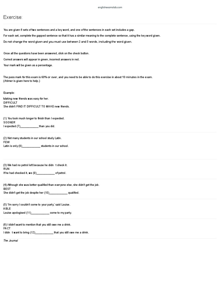 Filling Gaps in Sentences with Key Words: An Exercise in Synonym and Paraphrase Identification | PDF