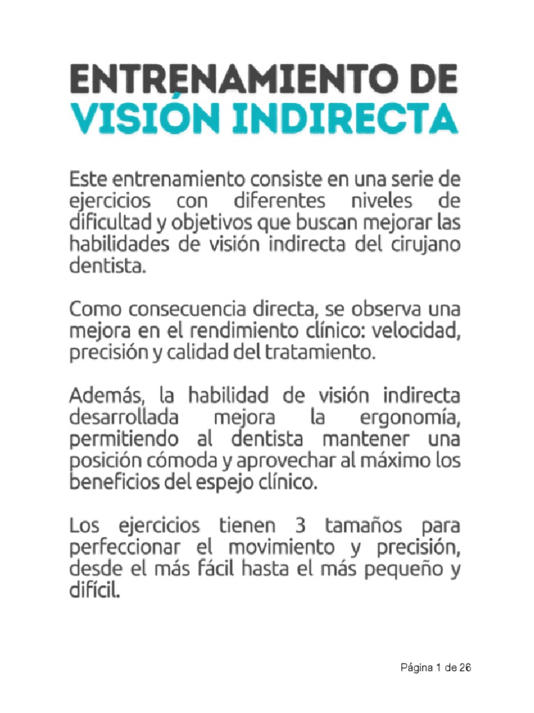 Ejercicios de Visión Indirecta en Odontología | PDF