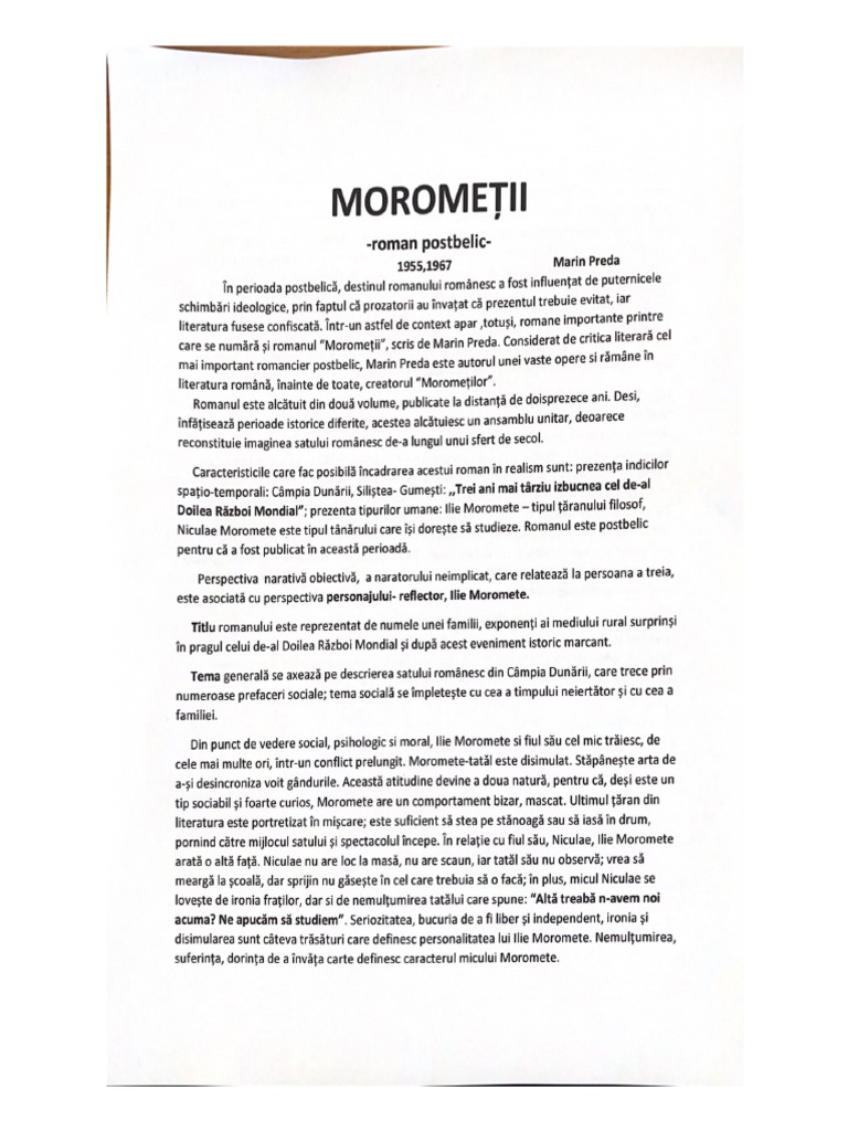 MOROMETII | PDF