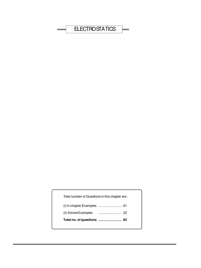1 - Electrostatics - Theory - PDF Module-4 | PDF | Electric Charge | Electrostatics