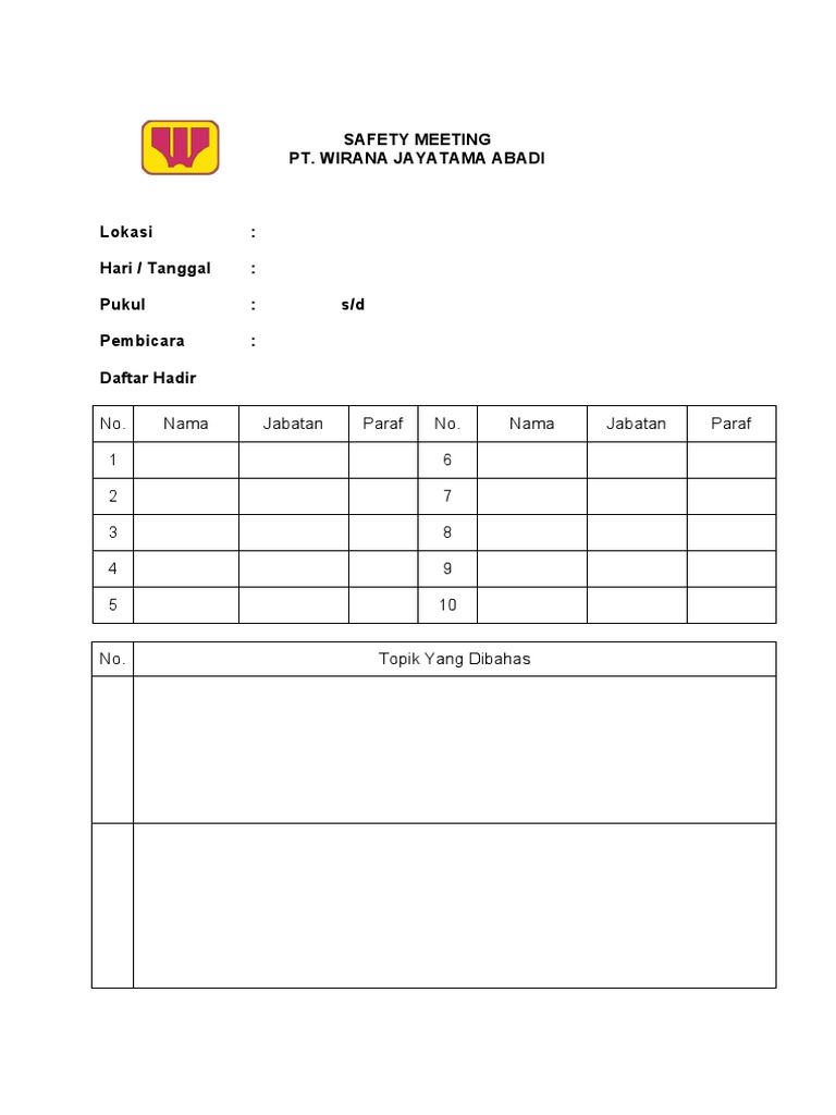 FORM Safety Meeting | PDF