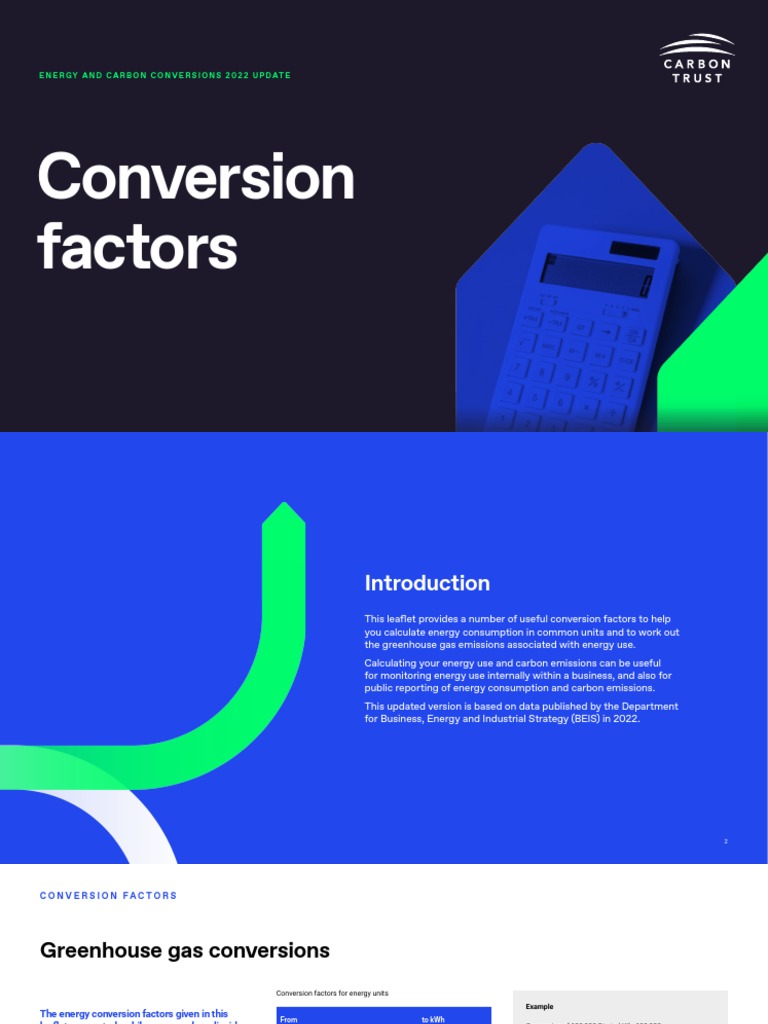 Conversion Factor Introductory Guide Pdf