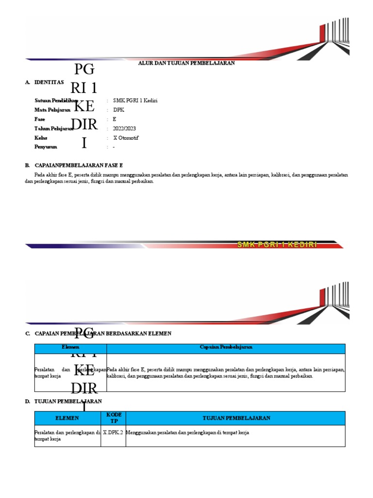 Form - ATP 2022 Mapel DPK | PDF