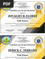 Sample Citation For Plaques and Certificates | PDF