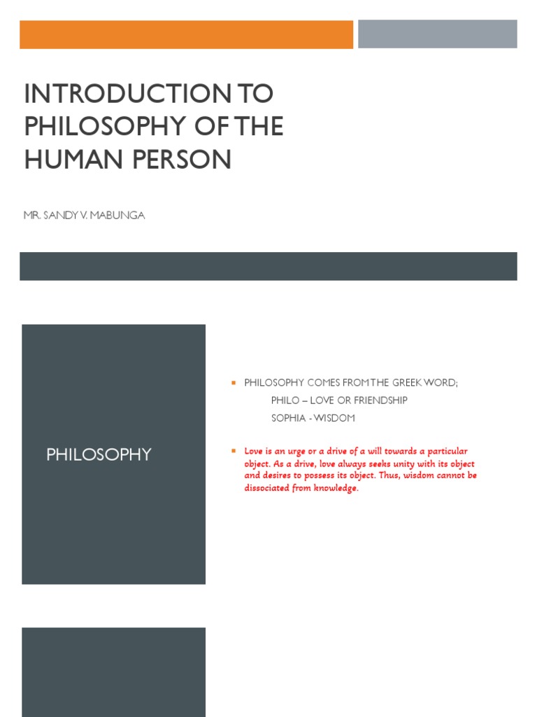 Intro to Human Philosophy | PDF