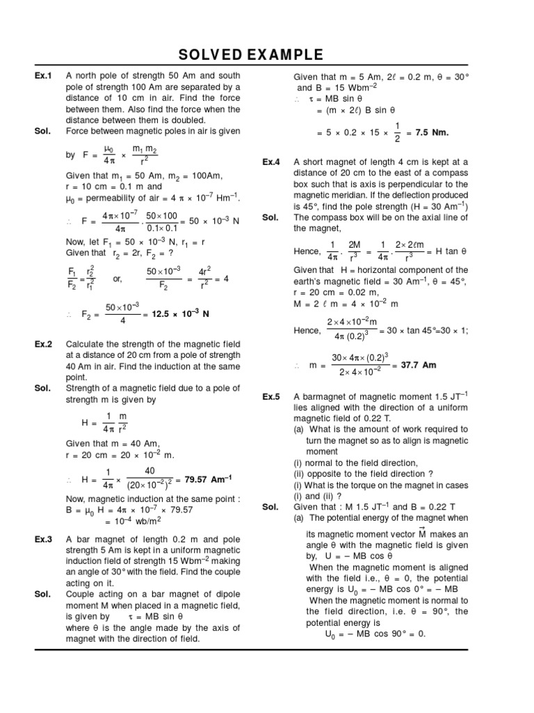 6 - Magnetism - Solved Exam. Module-4 | PDF 6 - Magnetism - Solved Exam. Module-4 | PDF