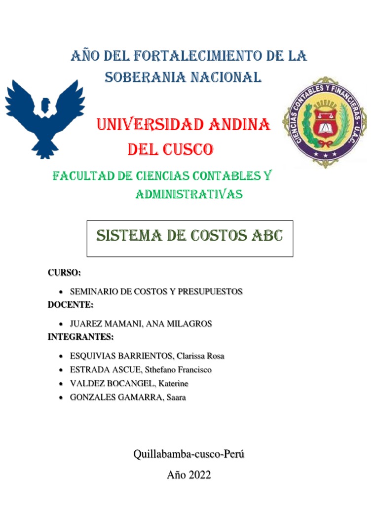 Sistema de Costeo Abc PDF | PDF