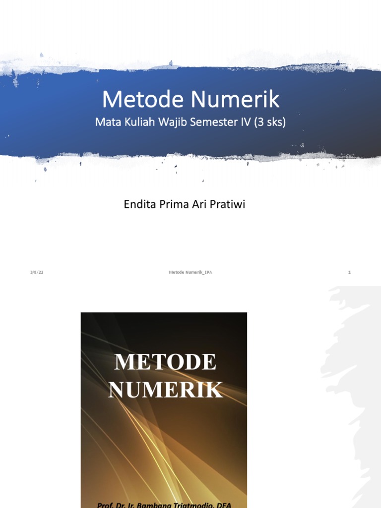 Metode Numerik oleh Endita Pratiwi | PDF