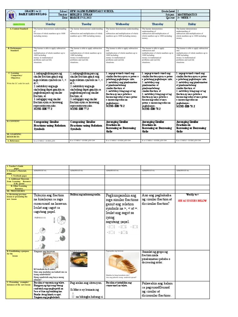 WEEK7 DLL MATH | PDF