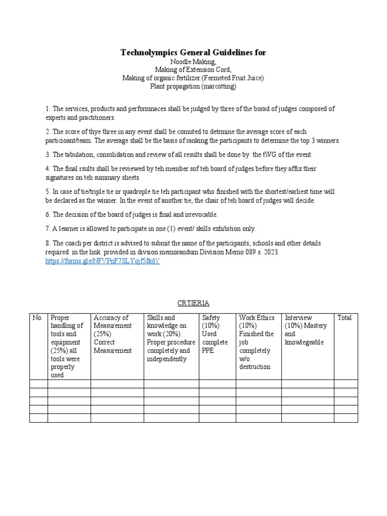 Technolympics-General-Guidelines-for-ELEMENTARY.docx | PDF