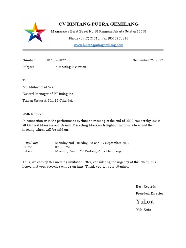 CV Bintang Putra Gemilang | PDF