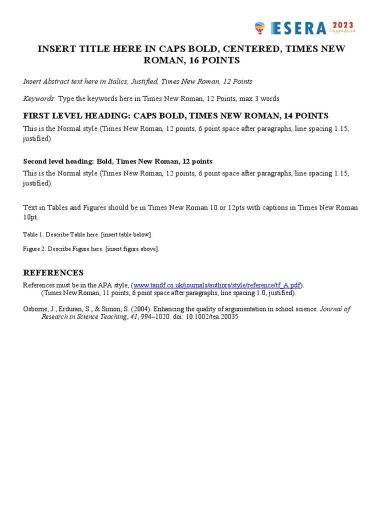 ESERA-2023-Template (2) | PDF