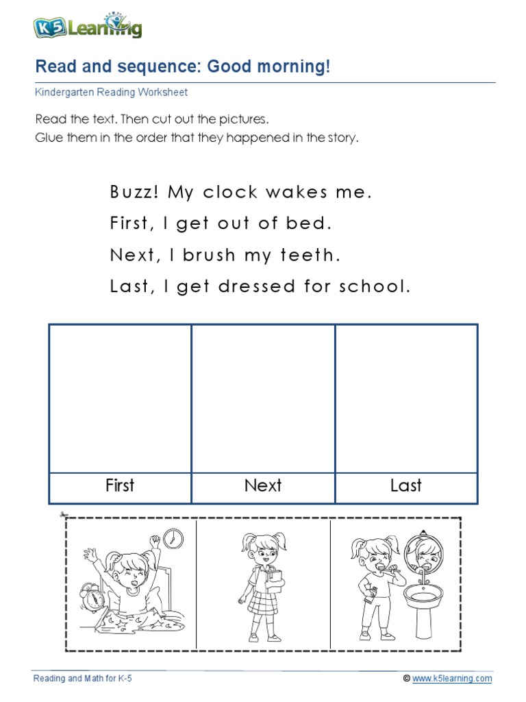 K-5 Morning Routine Worksheet | PDF