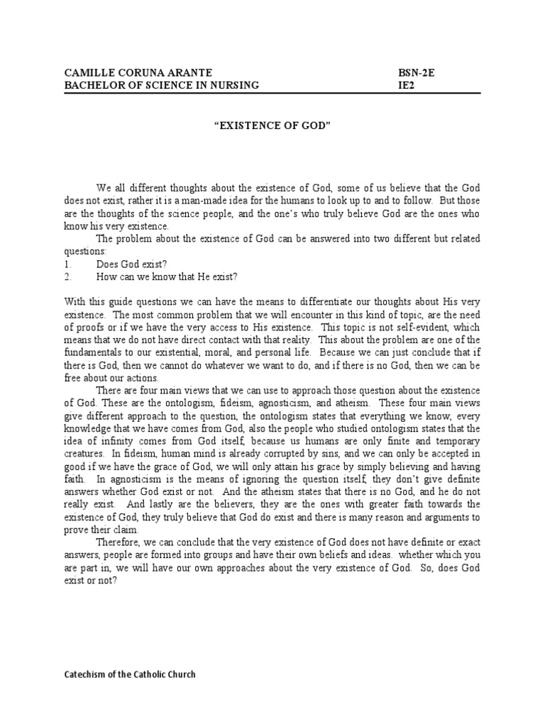 Exploring Beliefs on God's Existence | PDF