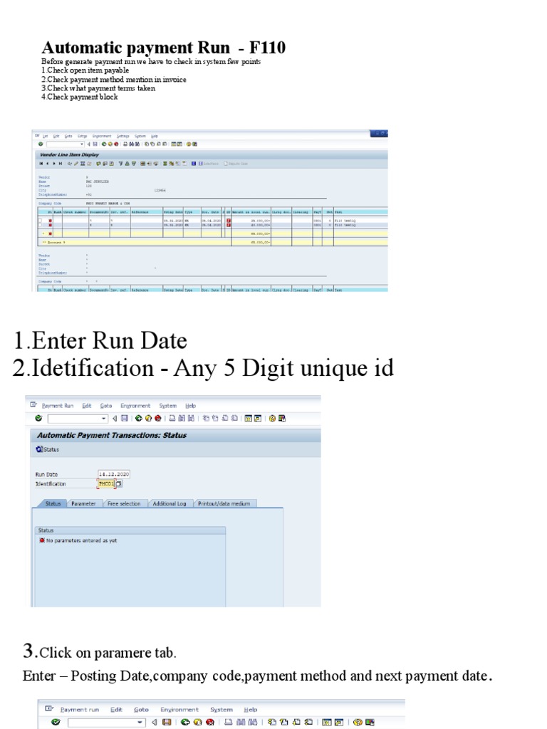Automaic Payment Run - F110 | PDF