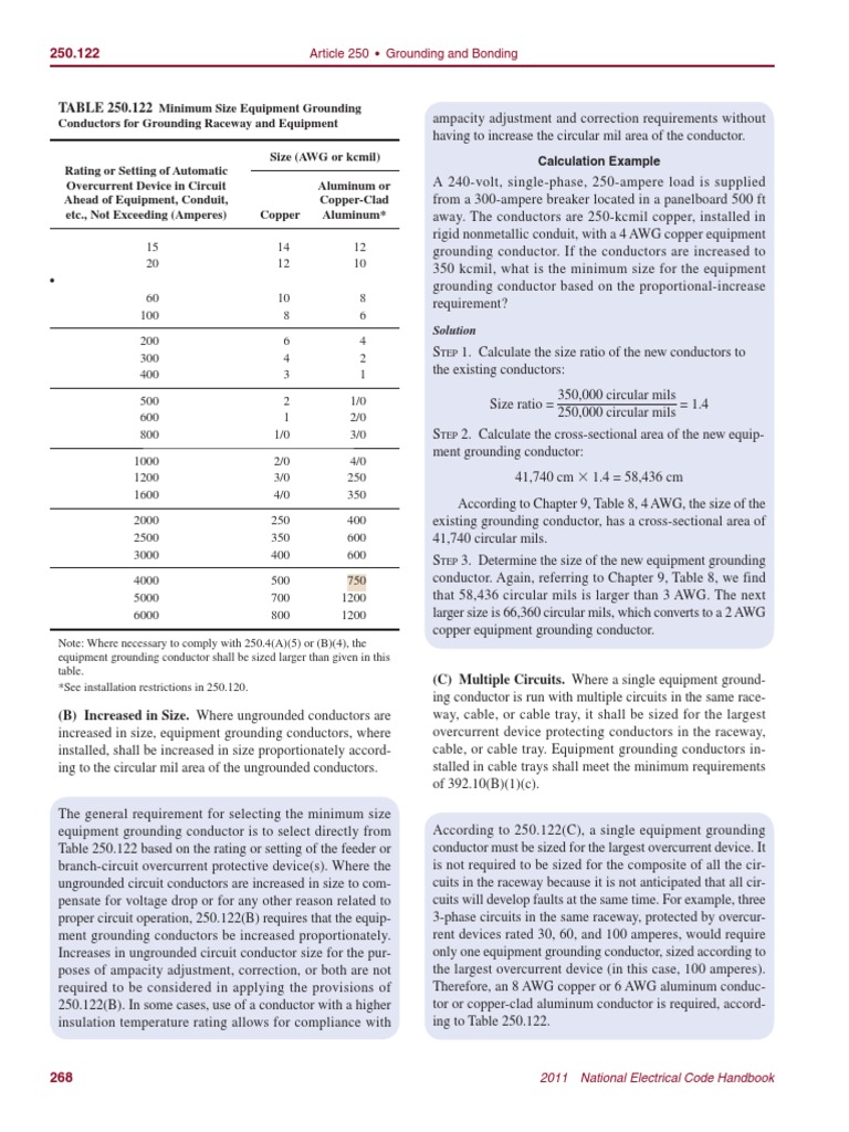 Grounding Conductor Sizing Guide | PDF