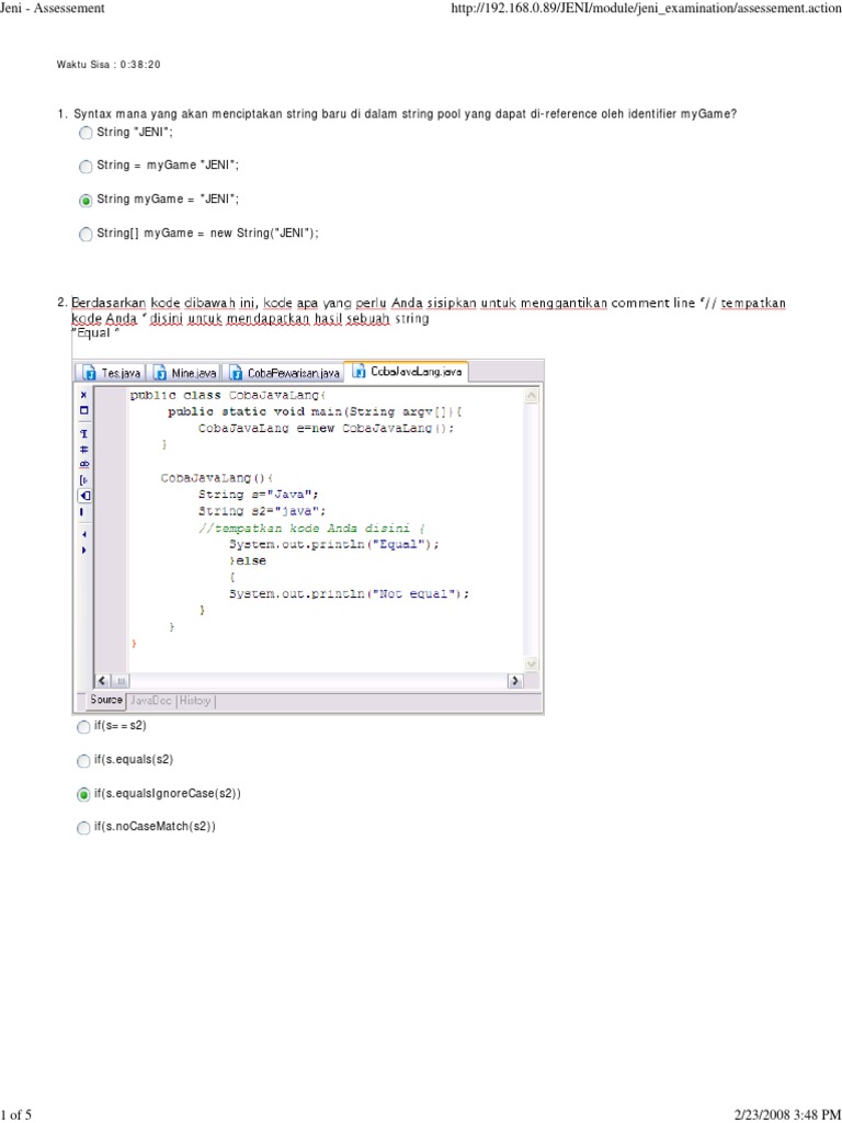 Jeni Chapter 8 Paket Java Lang PDF | PDF