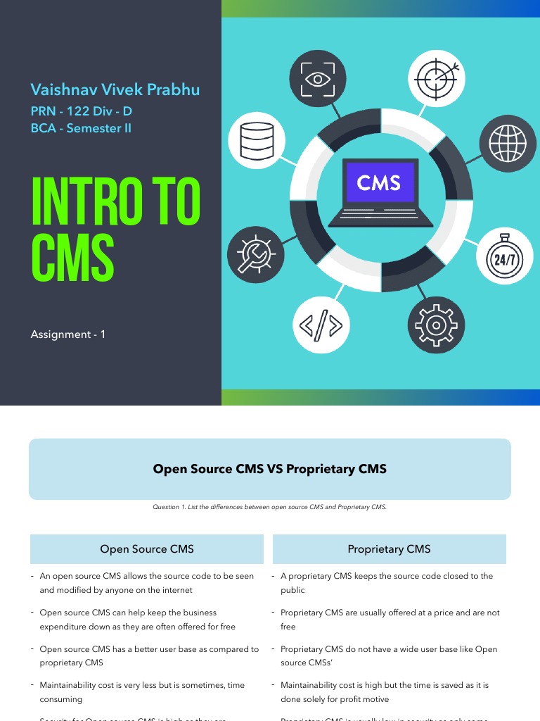 WCMS - Sem2 - Ass1 | PDF