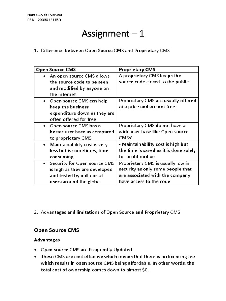 Sahil Sarwar (150) Assignment 1 | PDF
