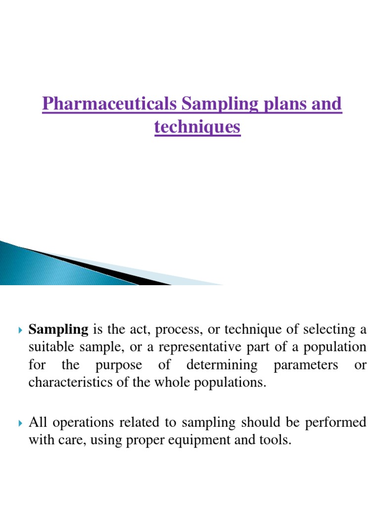 Pharma Sampling Techniques | PDF | Sampling (Statistics) | Packaging ...