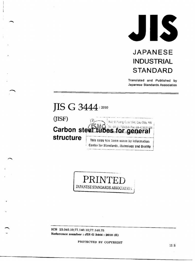 Jis G 3444 PDF | PDF
