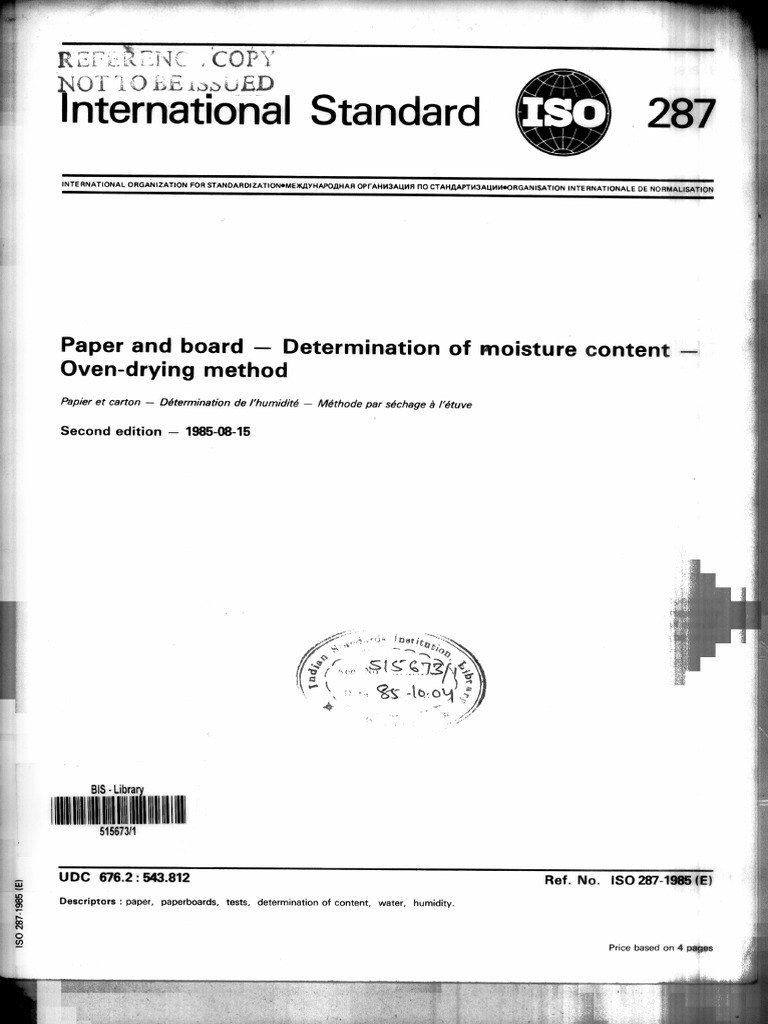 Iso 287 1985 PDF | PDF