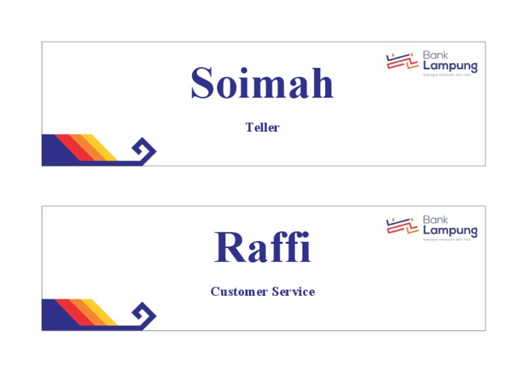 Template Nama Meja 25 X 7cm | PDF