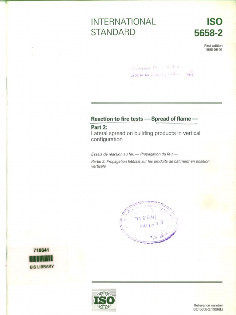 Iso 5658 1996 2S01 | PDF