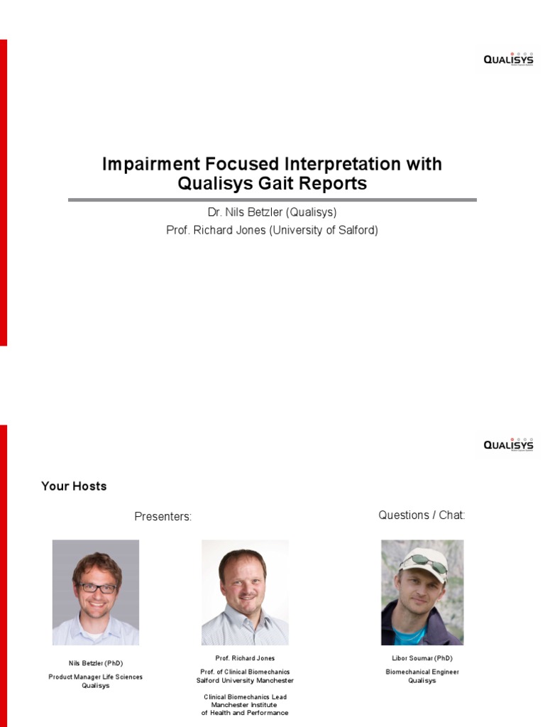 Impairment Focused Interpretation With Qualisys Gait Reports PDF | PDF