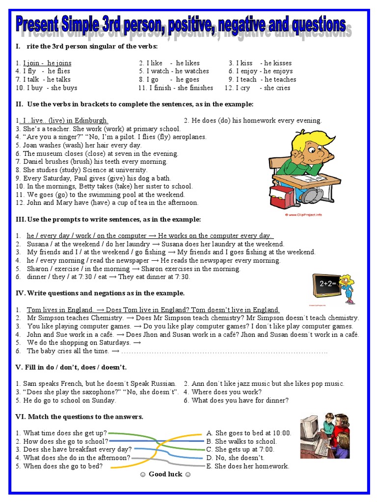 Excercises Present Simple | PDF
