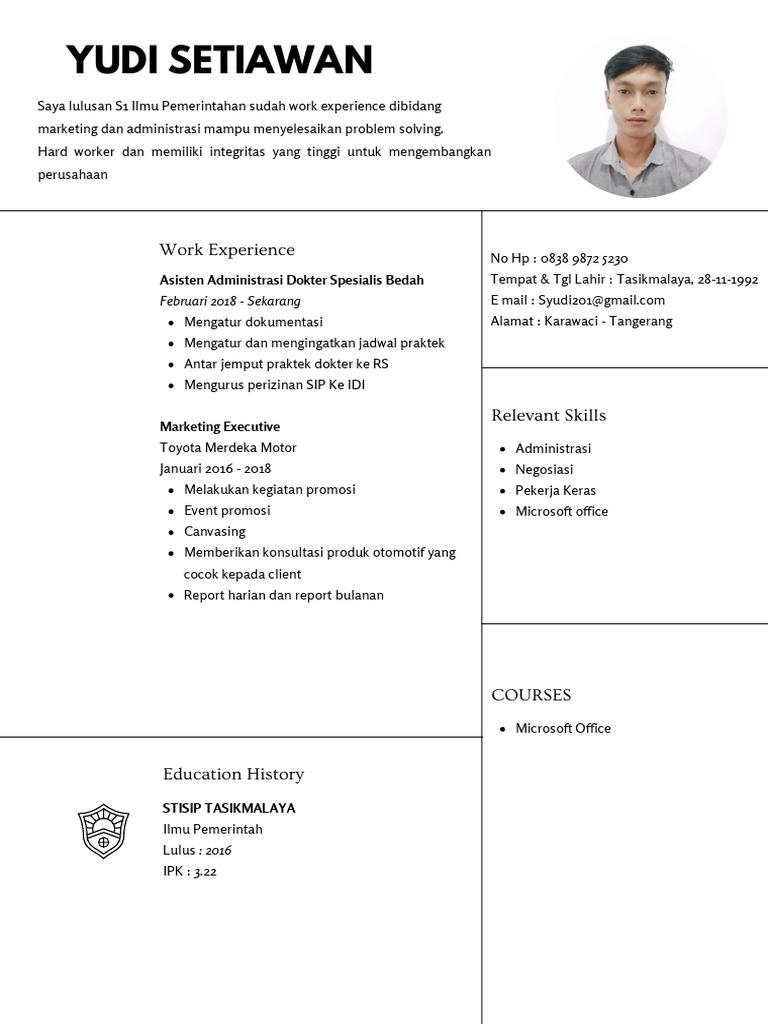 CV Yudi Setiawan | PDF