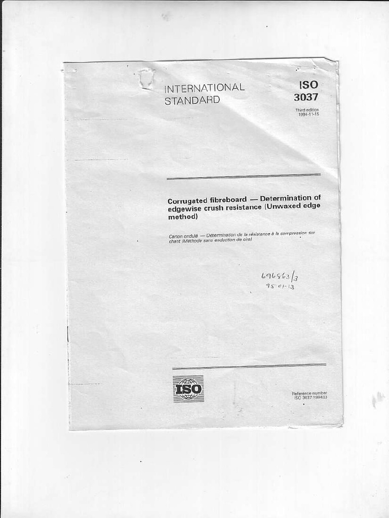 Iso 3037 1994 PDF | PDF