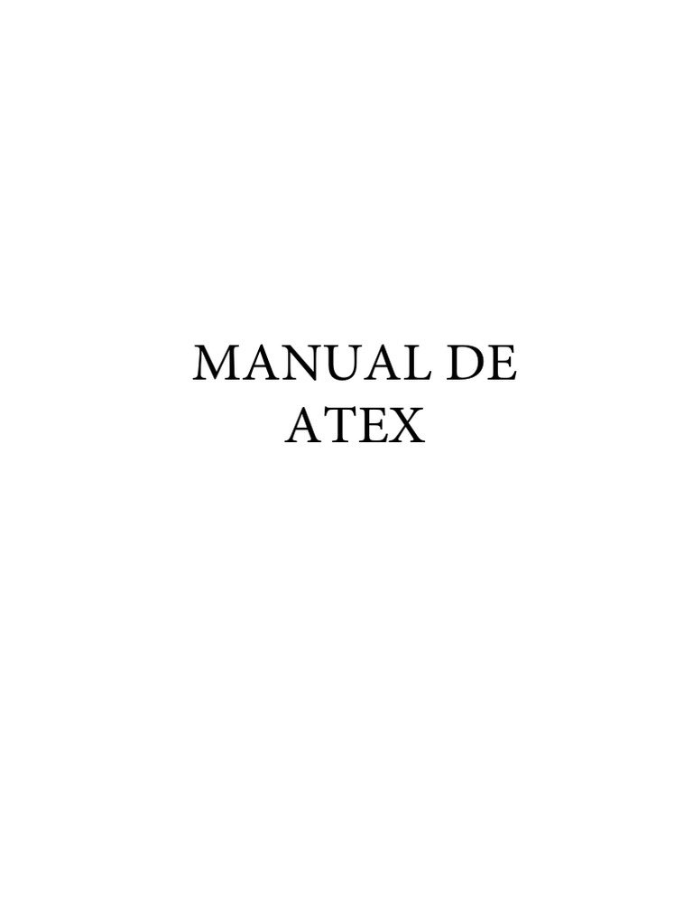 Manual de Atex PDF | PDF