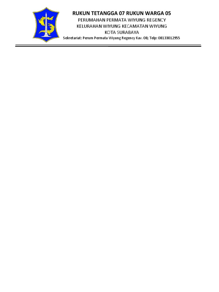 Blanko Surat RT | PDF