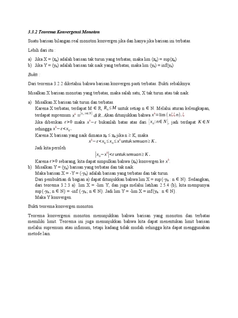 Teorema Konvergensi Monoton | PDF