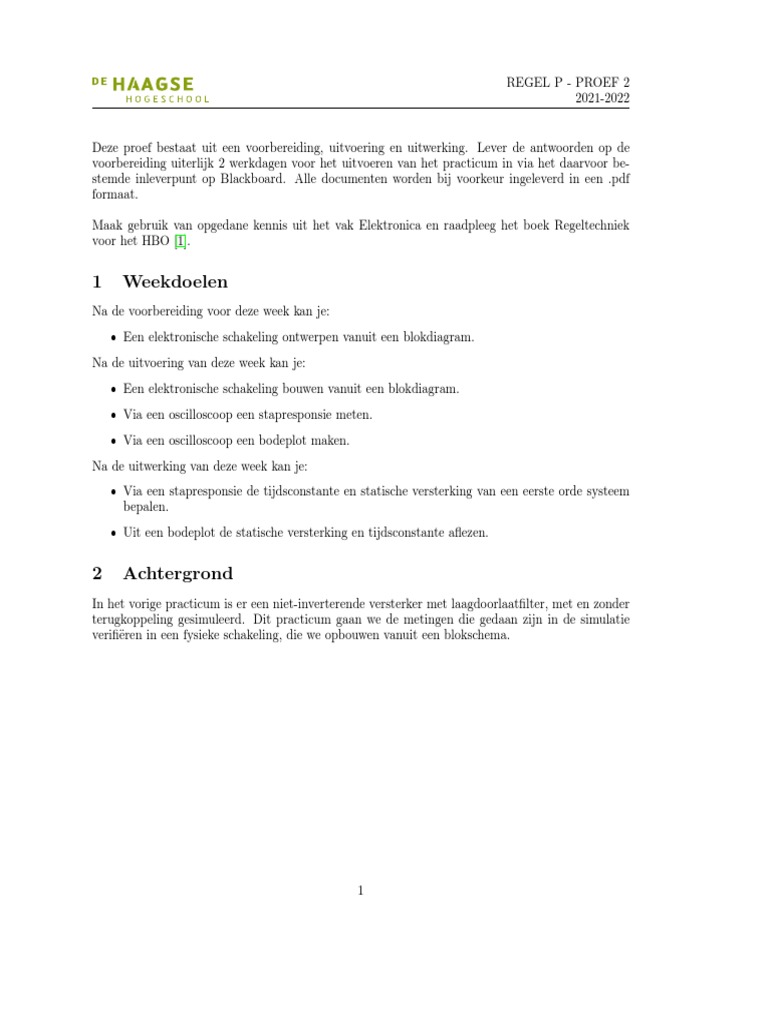REGEL-P3 Proef 2 PDF | PDF