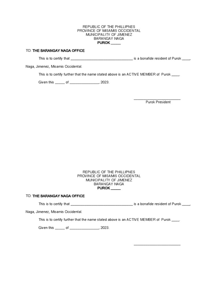 PUROK CLEARANCE.docx | PDF