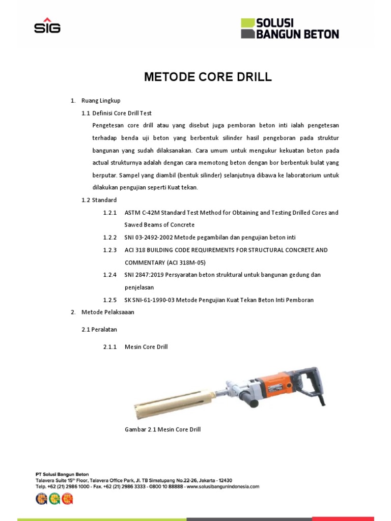 Metode Coredrill PDF | PDF