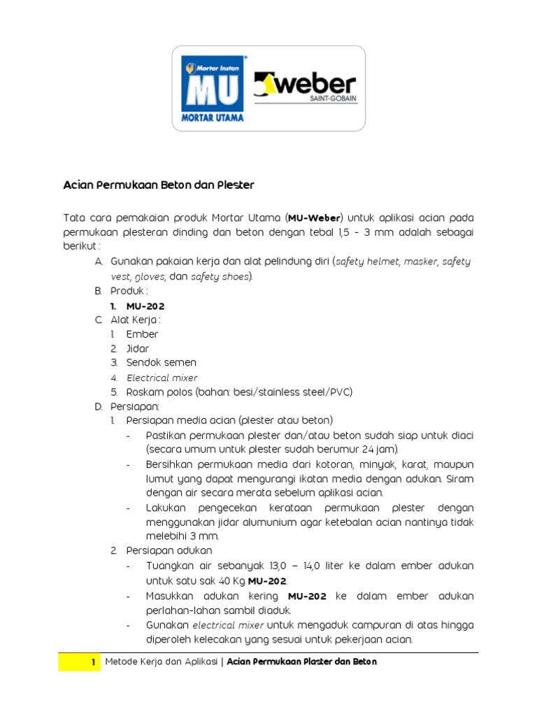 Metode Kerja MU 202 PDF | PDF