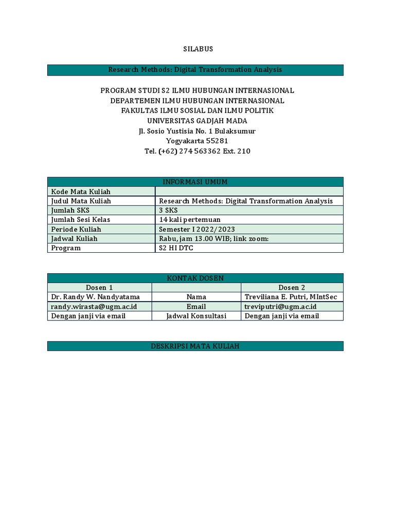 DTC 22-23 - Metode Riset-Analisis Transformasi Digital | PDF