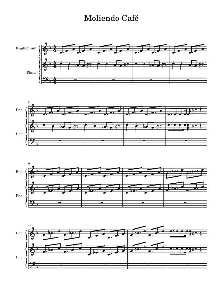 Moliendo Café Sheet Music Arrangement | PDF